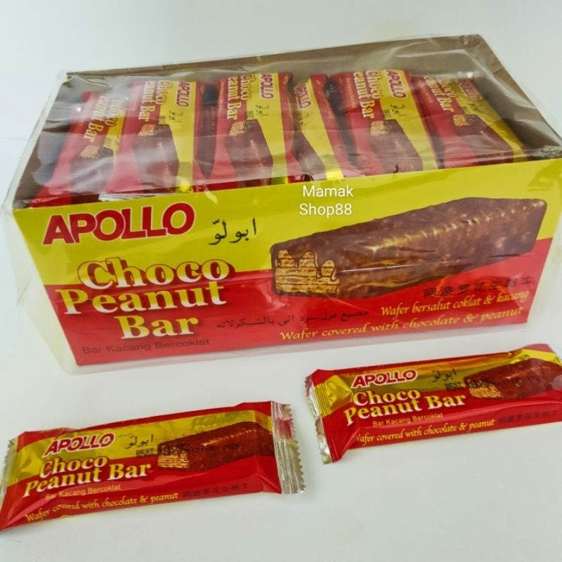 Apollo Choco Peanut Bar / Bar Kacang Bercoklat (36pcs) | Shopee Singapore