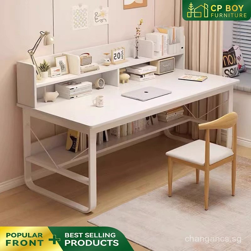 Pansu Computer Desk For Home Use Study Table Writing Table Bookshelf ...