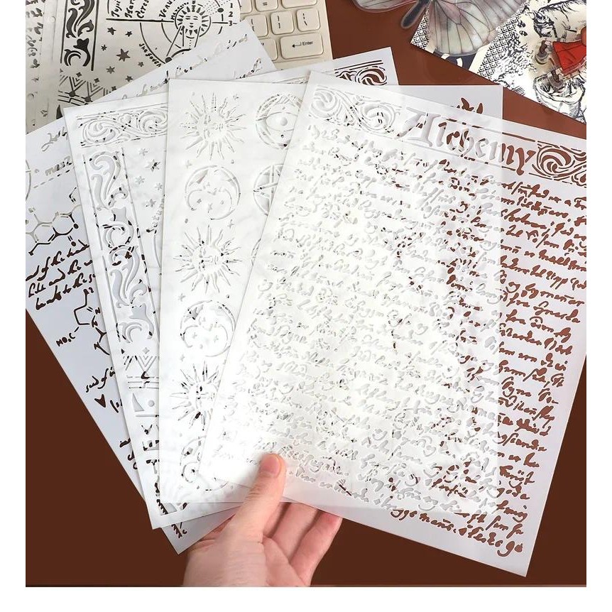 JIANWU Vintage Planetary Chart Symbol Border Flower Landscape Material ...