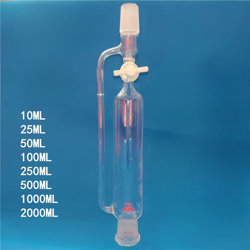 Teflon Glass Standard Port Constant Pressure Funnel Tubular Drip Funnel ...