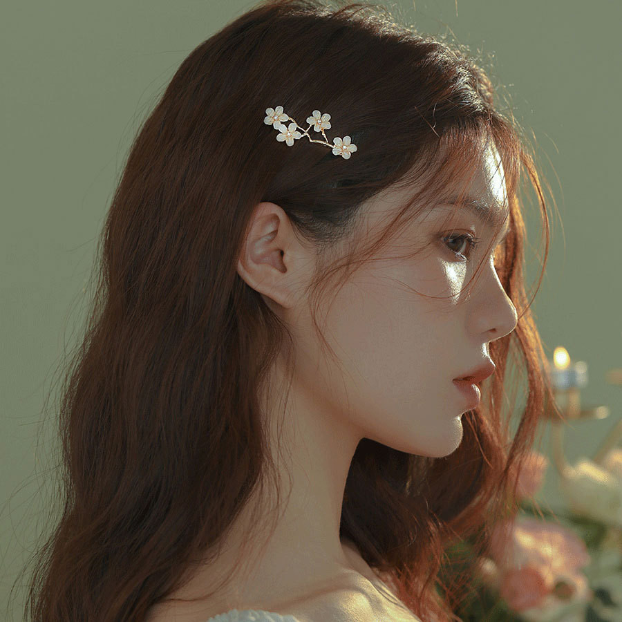 Korean Style Super Fairy Begonia Flower Cute Hairpin Ladies Exquisite ...