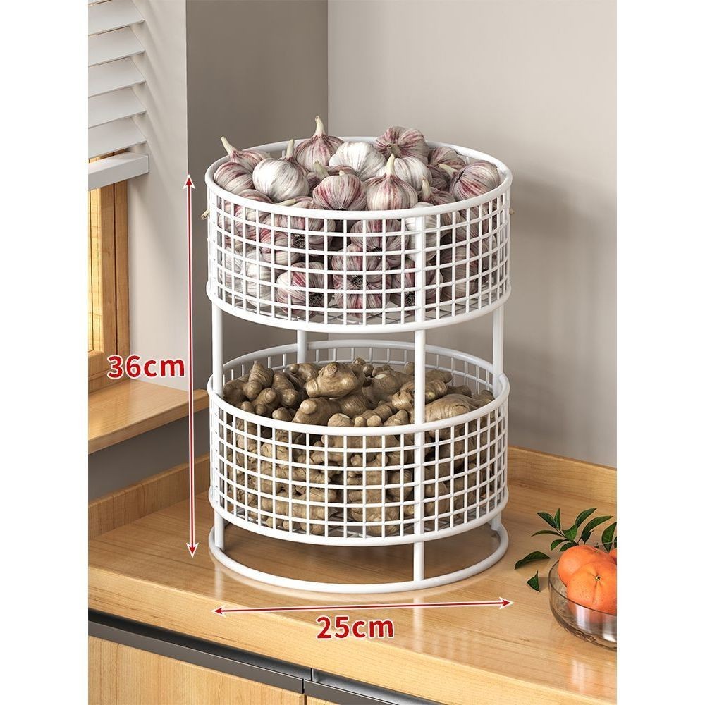 Kitchen Garlic Head Wall Hanging Storage Basket Ginger and Garlic ...