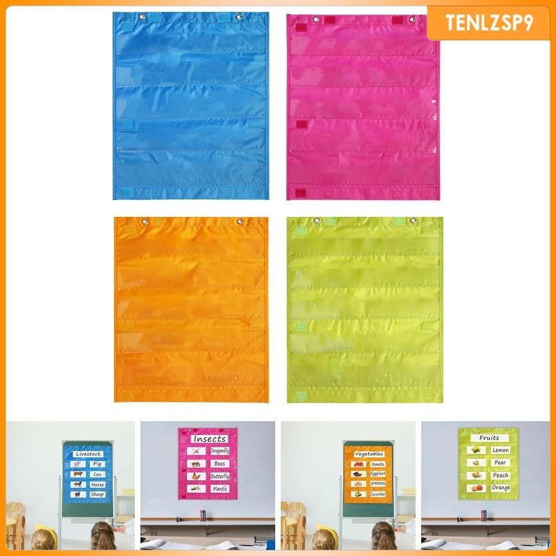 [tenlzsp9] Classroom Pocket Chart Teaching 5 Tier for Preschool ...