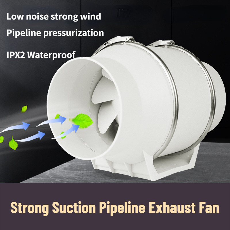 Kitchen Oil Fume Exhaust Fan Low Noise Household Booster Ventilation ...