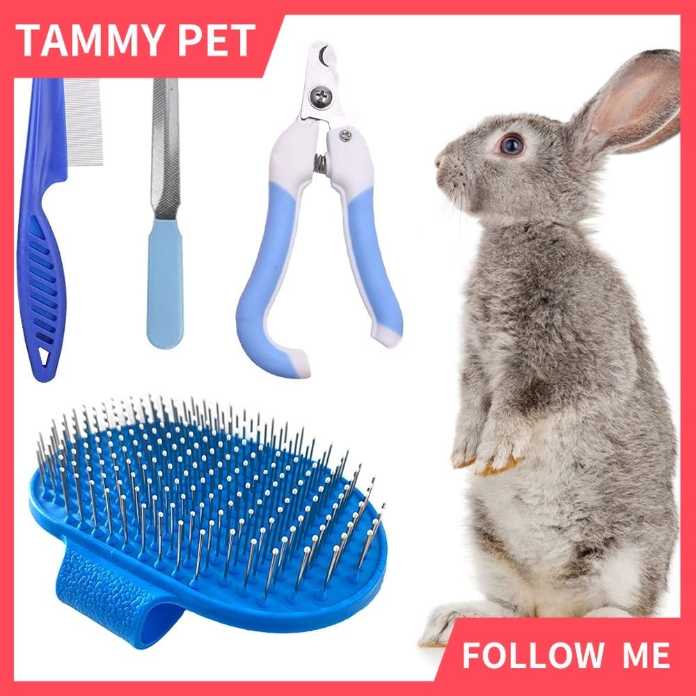 SG Shipment 4PCS Rabbit Grooming Kit with Rabbit Grooming Brush Comb ...