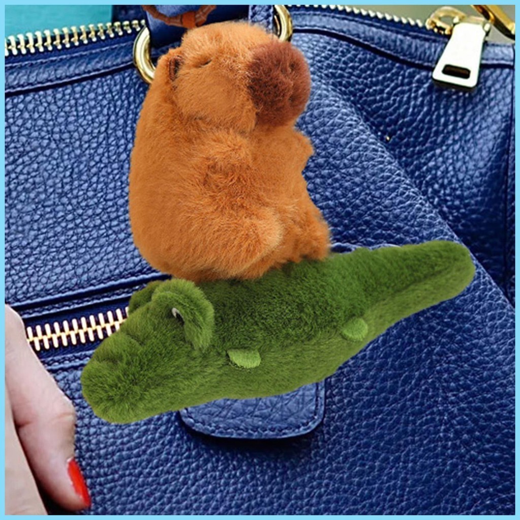 Stuffed Capybara Keychain Cute Stuffed Capybara Doll Keyring Portable ...
