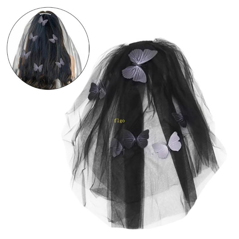 flgo Butterfly Veil for Bride Bridesmaids Wedding Ceremony Veil ...