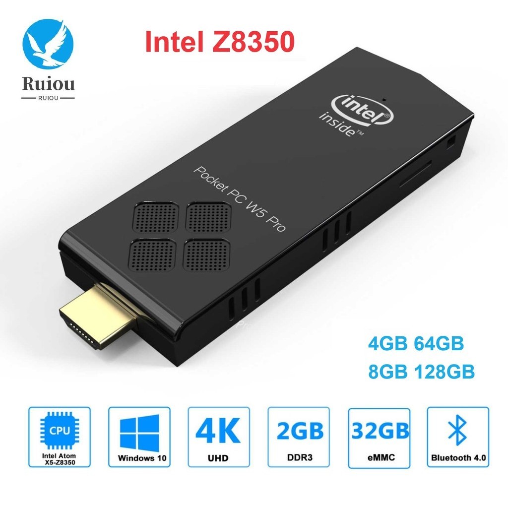 W5 PRO Pocket PC Stick Intel Z8350 Windows 10 Pro 4GB 64GB 8GB 128GB 2 ...