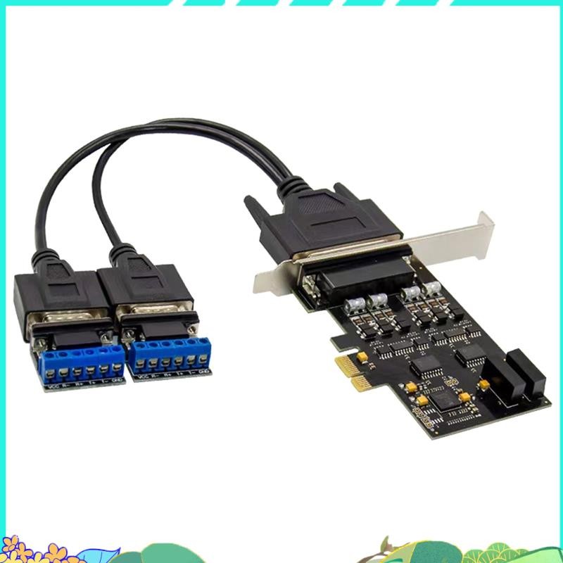 Parallel Port DB25 25Pin PCIE Riser Card PCIe X1 17V352 2SRS232/RS485 ...