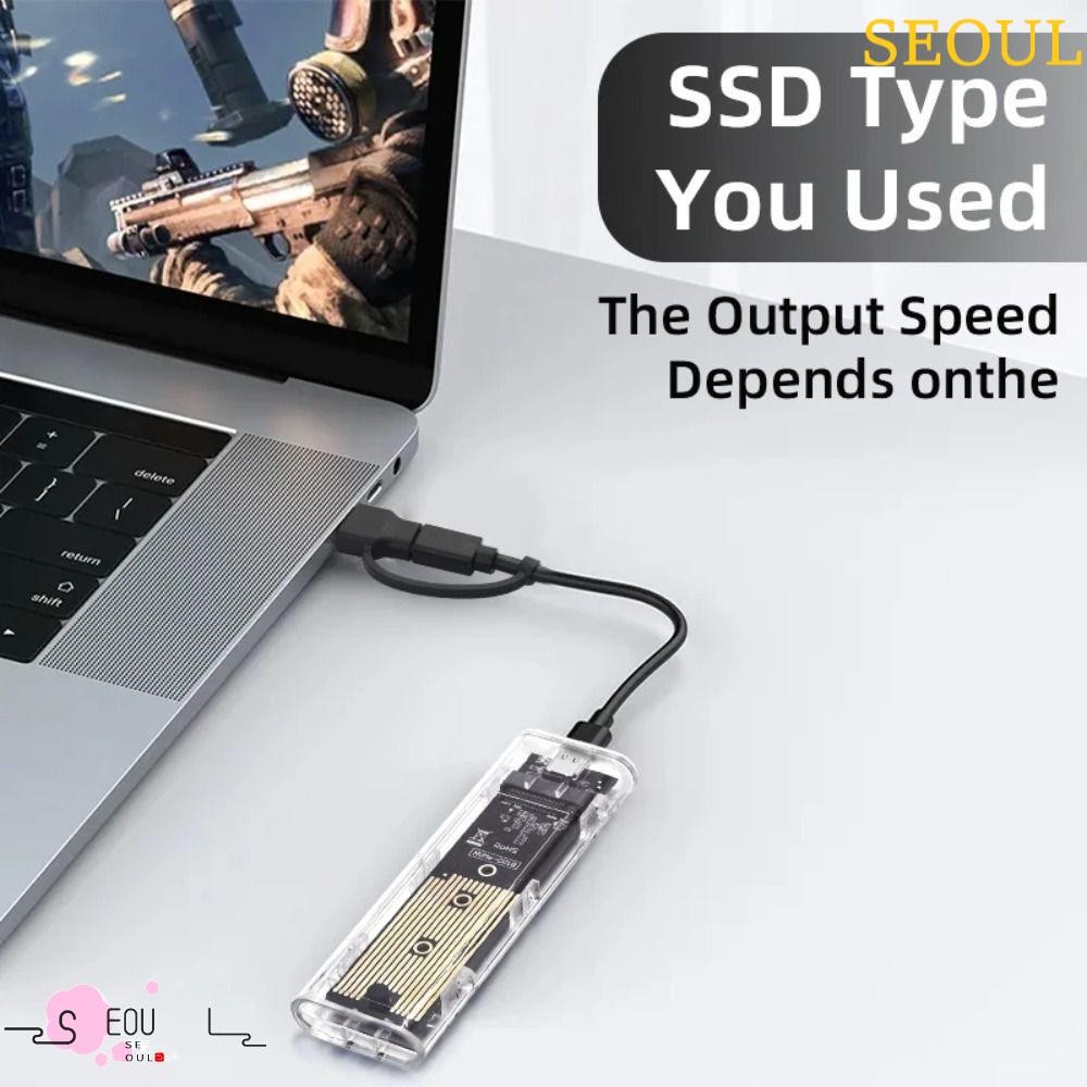 SEOUL M.2 SSD Box, Transparent NVME M2 Hard Disk Case, Laptop SSD ...