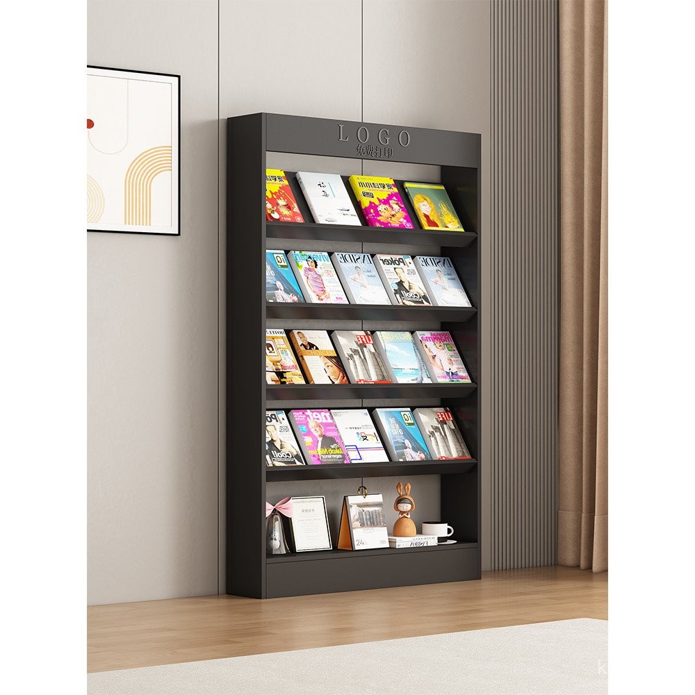 Wooden Magazine Rack Office Display Stand Newspaper Rack Brochure ...