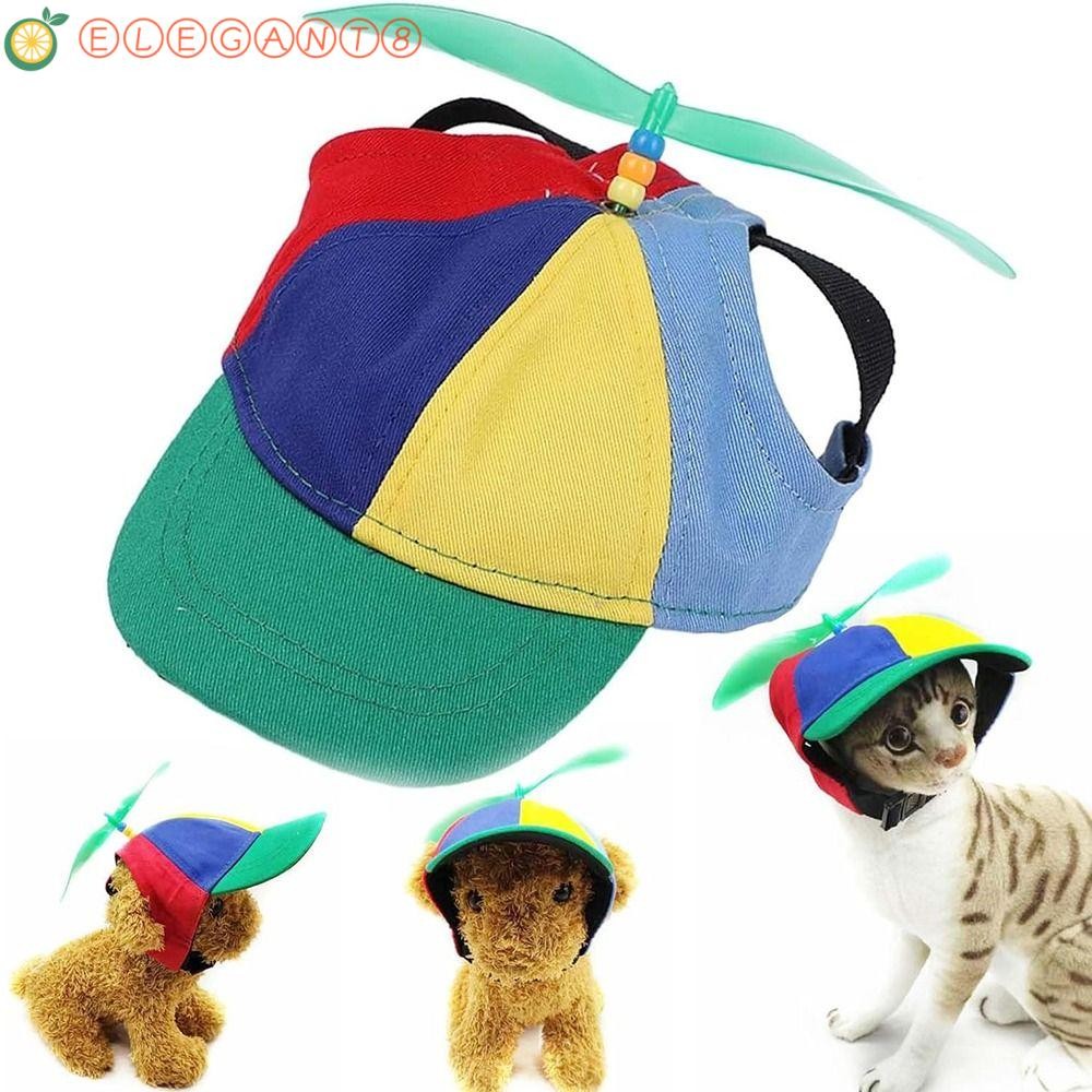 AELEGANT Pet Propeller Hat, Detachable With Ear Holes Dog Baseball Cap ...