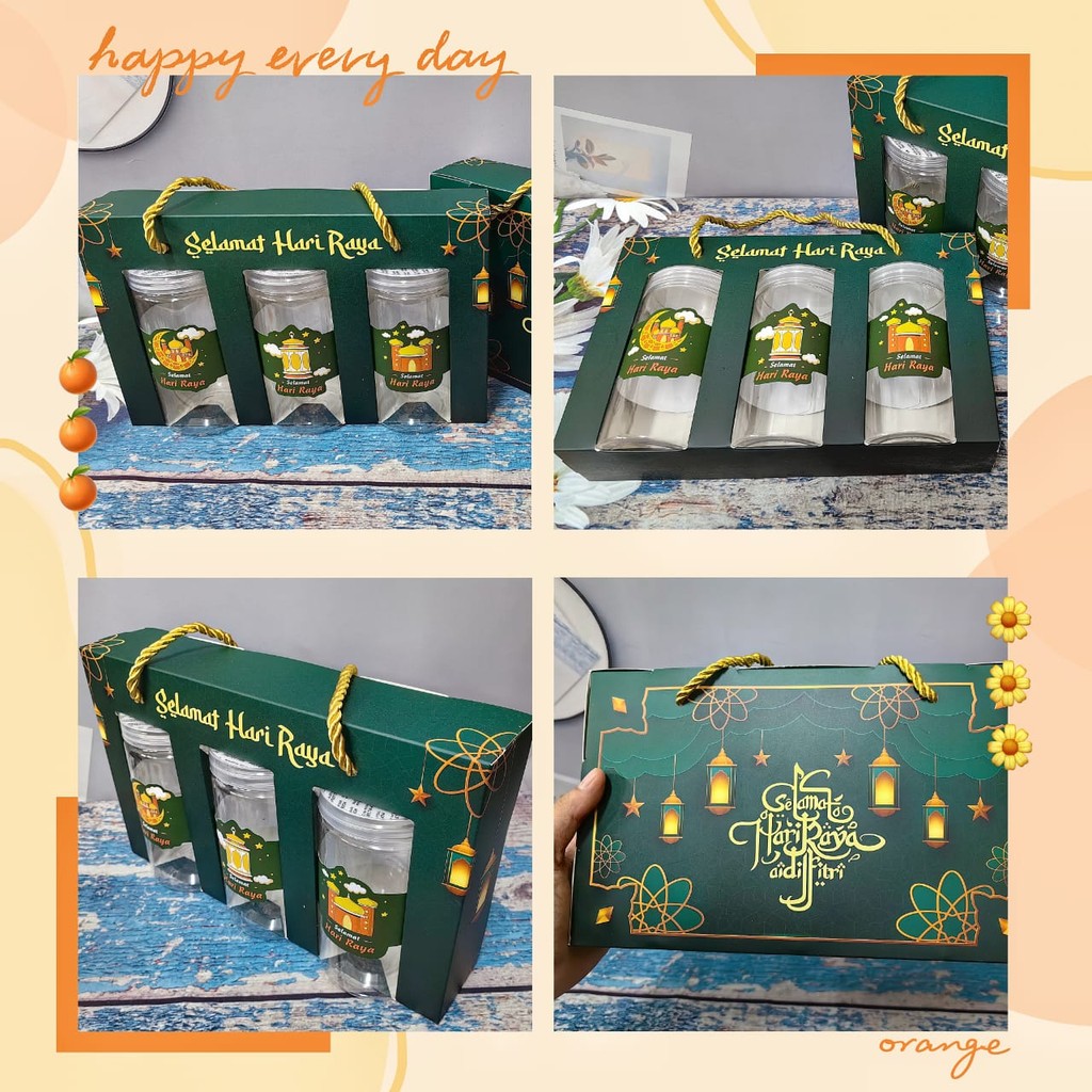 Hari Raya Set With 3 Jar Hadiah Raya Corporate Doorgift Cookies Nuts ...