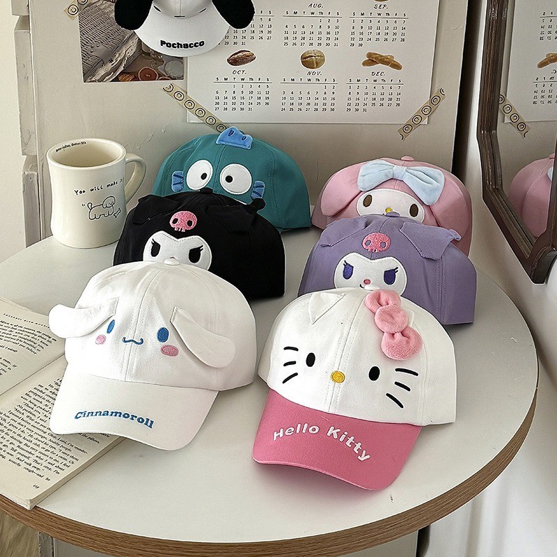 Kawaii Sanrio Kuromi Children's Baseball Cap Anime Summer New Shade ...