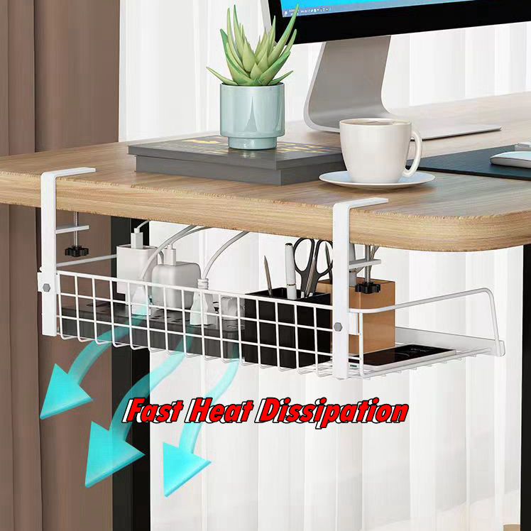 Under Desk Cable Management Wire Organizer Tray Table PC Cabel Manager ...