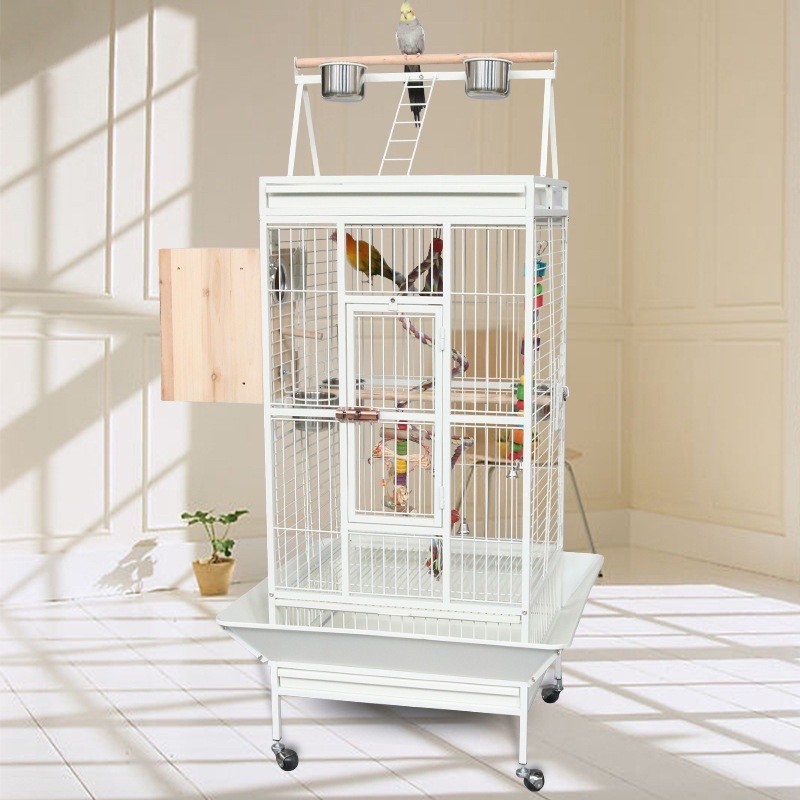(Local) Bird Cage /Assembled Parrot Cage with Trolley Big Cage for ...
