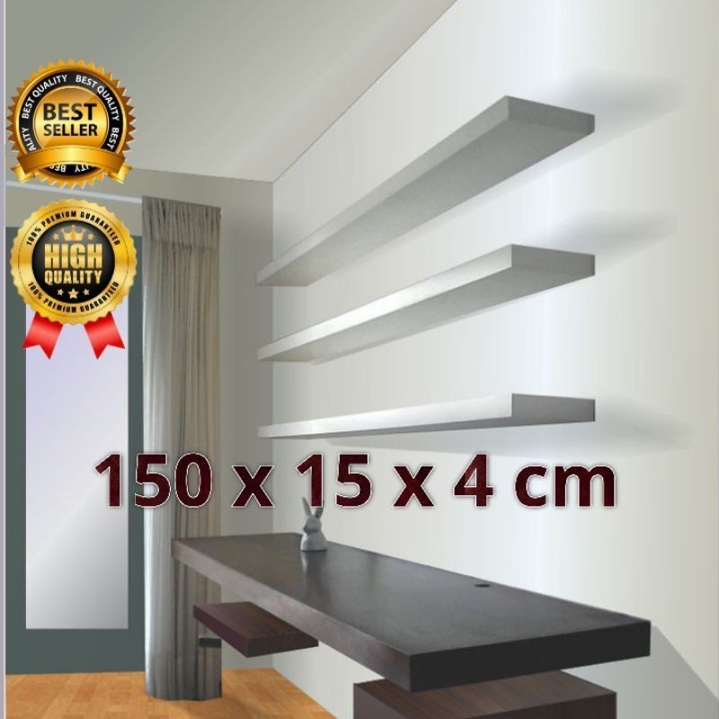 Wall SHELF 150/120/ 100 / 80 x 15 x 4 cm PREMIUM MINIMALIST | Shopee ...