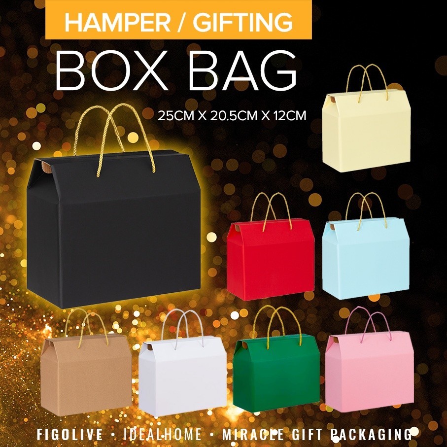 [Miracle GP] Gift Box with Handle Gift Bag for Hamper and Gift ...
