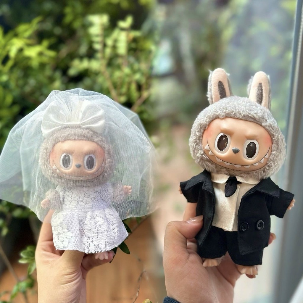 Labubu Pendant Clothes 17cm Vinyl Doll labubu Pop Mart Baby Clothes ...