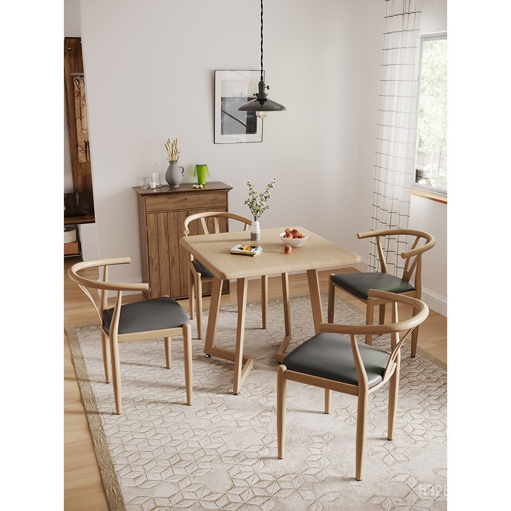 Nordic Dining Table and Chairs Modern Simple Square Table2People4Home ...