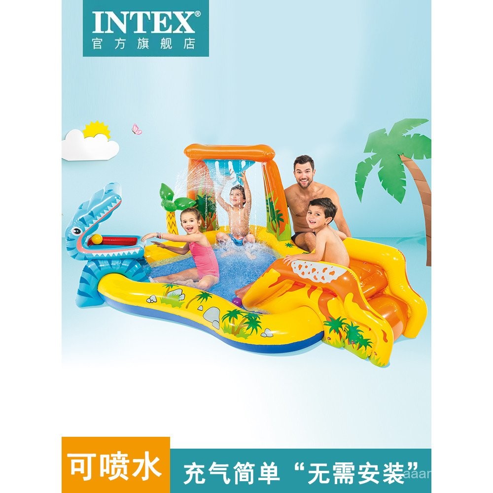 INTEX Children's Inflatable Baby Swimming Pool Kids Family Unicorn Pool ...