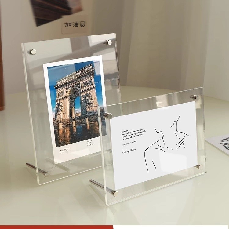 Acrylic Photo Frame Display Stand6Transparent Wall-Mounted Photo Frame ...