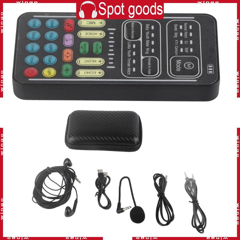 WIN I9 Voice Changer Kit With Multiple Auditory Effects mini Sound Card ...