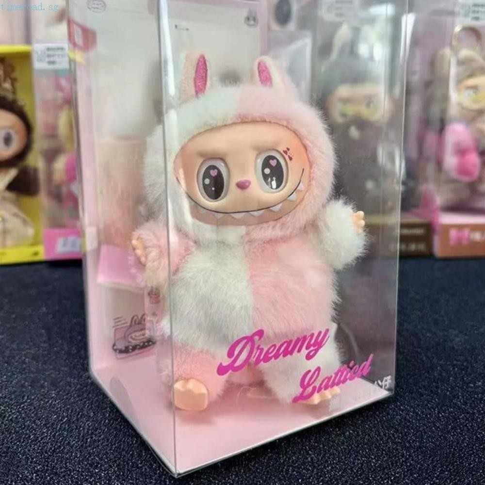 TIMEROAD Pink Labubu Doll Figurine, Cartoon Pop Mart Collectible Model ...