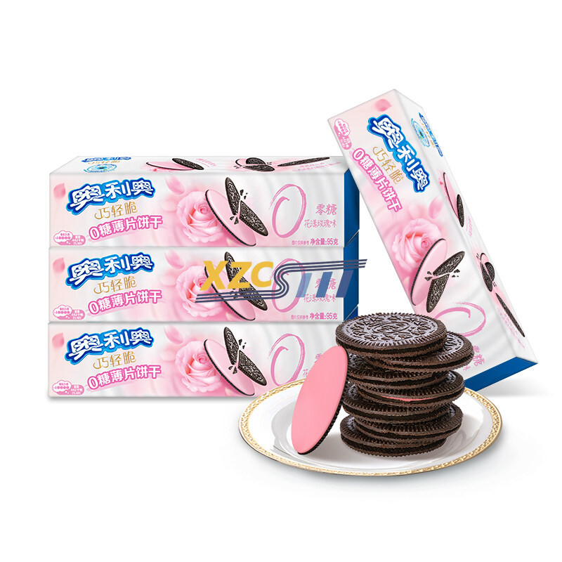 Oreo Light and Crispy 0 Sugar Thin Cookies Floral Rose Flavor Casual ...