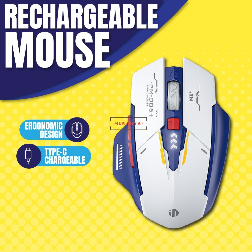 Inphic Gaming Mouse Wireless Rechargeable Bluetooth Silent Mouse F9 ...