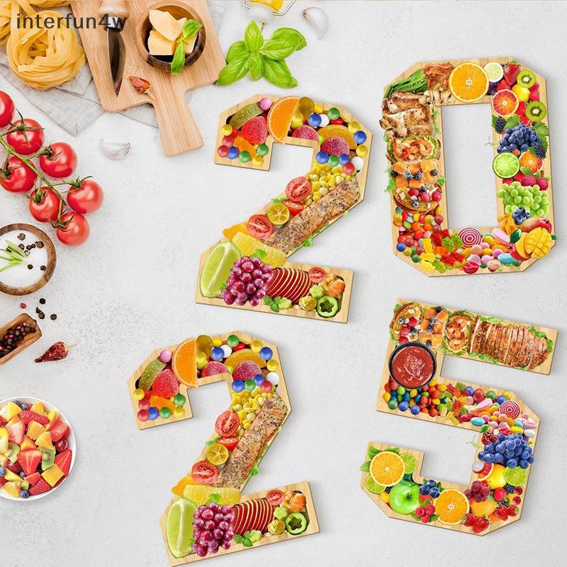 interfun4w 2025 Wooden Number Charcuterie Boards Graduation Fillable ...