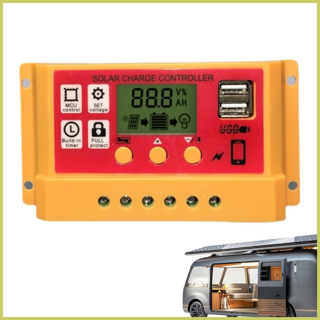 Charge Controllers for Solar Panels 12V/24V Solar Panel Regulator with ...