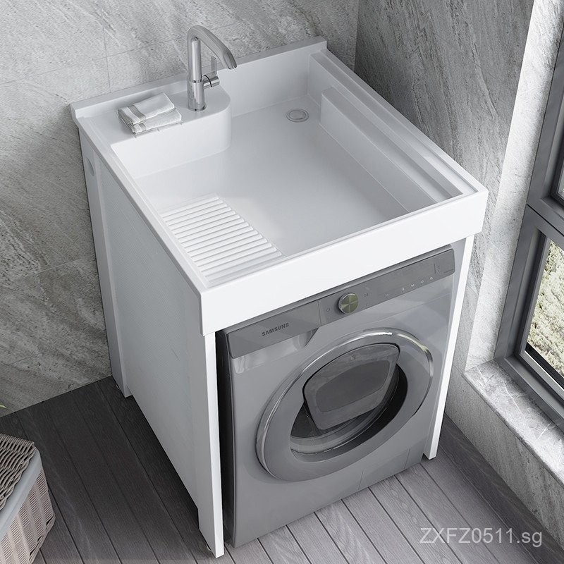 Corner Laundry Sink Balcony Small Apartment Drum Washing Machine ...