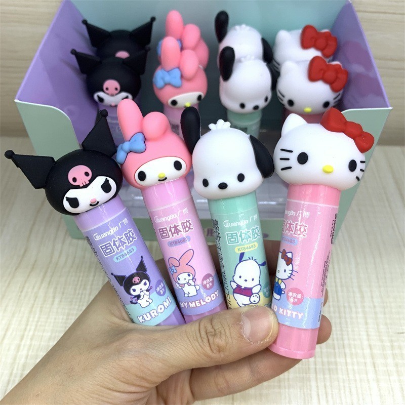 Cartoon Kuromi Glue Stick Solid Glue Boxed Portable Glue Stick for ...
