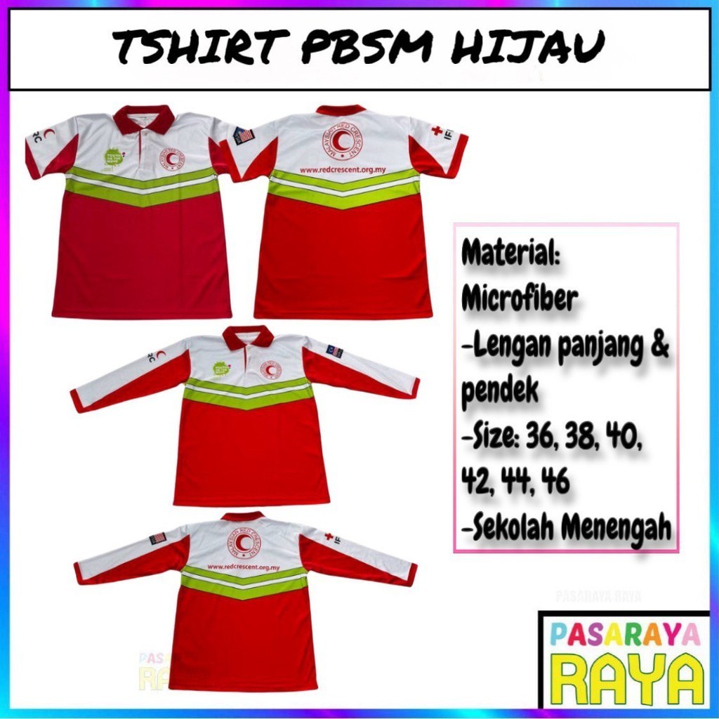 HIJAU Pbsm Microfiber PBSM Uniform Tshirt New Design Long & Short ...