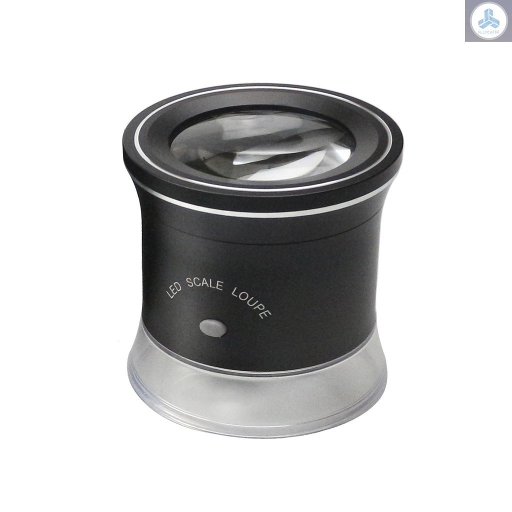 30X LED Scale Loupe Illuminated Magnifier with 6 White 3 UV Lights ...