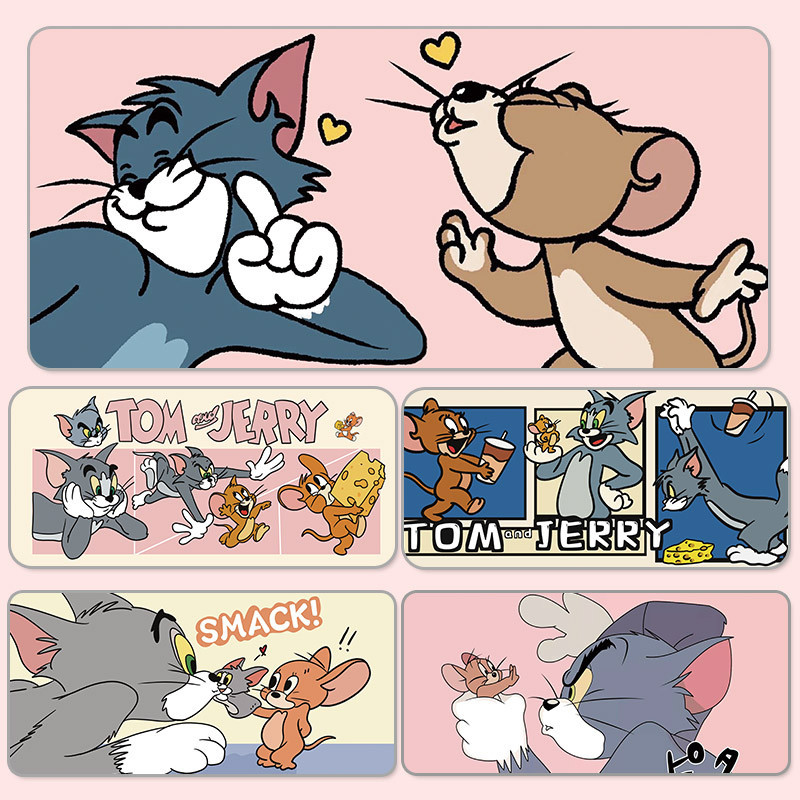 Tom and Jerry Cute Mouse Pad Extra Large Anime Cartoon Game Keyboard ...