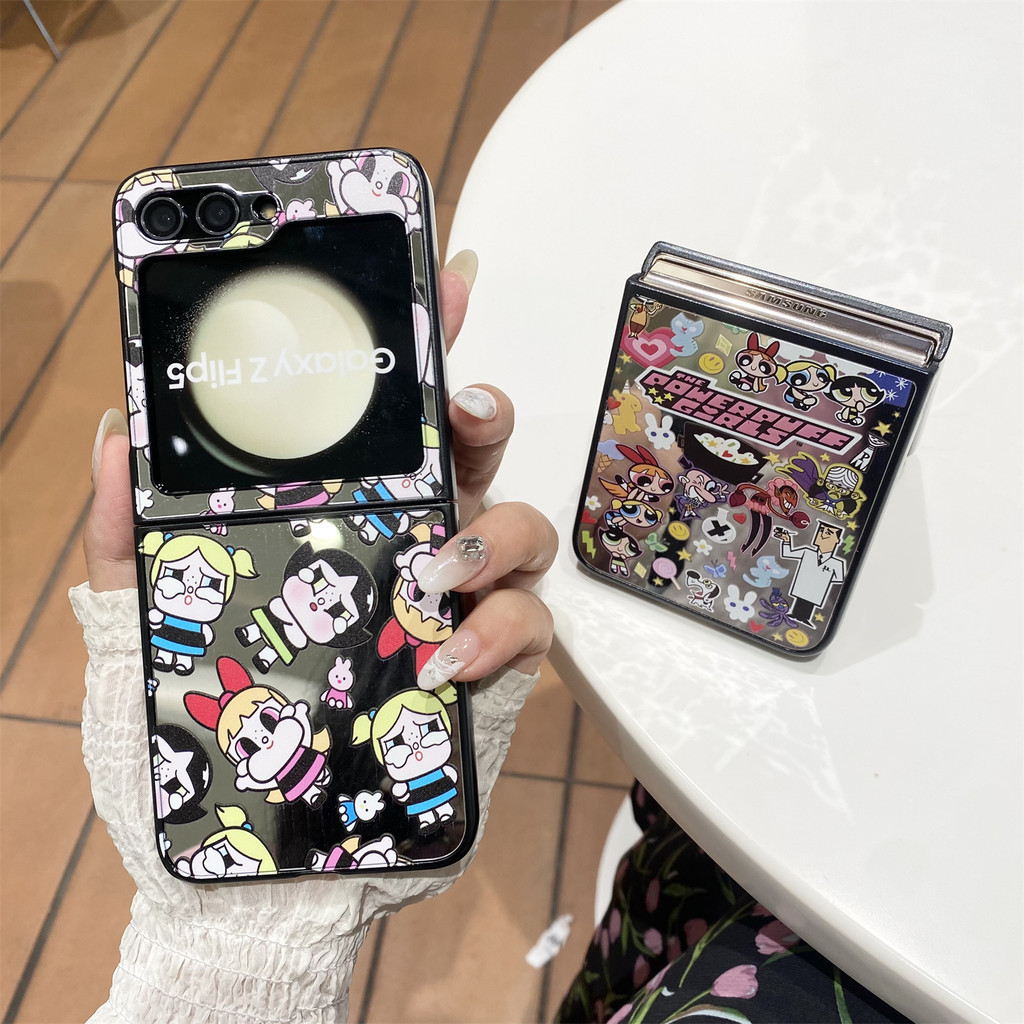 Flip7 Flip6 Samsung Galaxy Z Flip 5 fashion mirror cute cartoon fat ...
