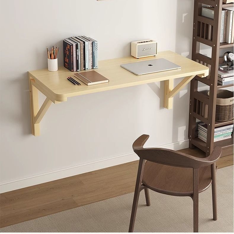 Solid Wood Wall Folding Table Wall Hanging Computer Desk Desk Small ...