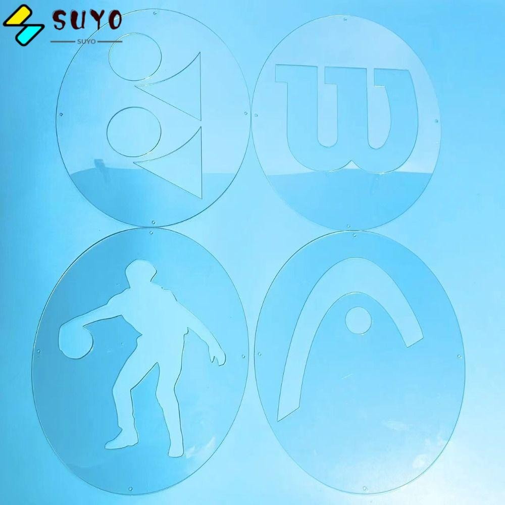 SUYO Racquet Marker Board, Plastic DIY Binminton Racket LOGO Stencil ...