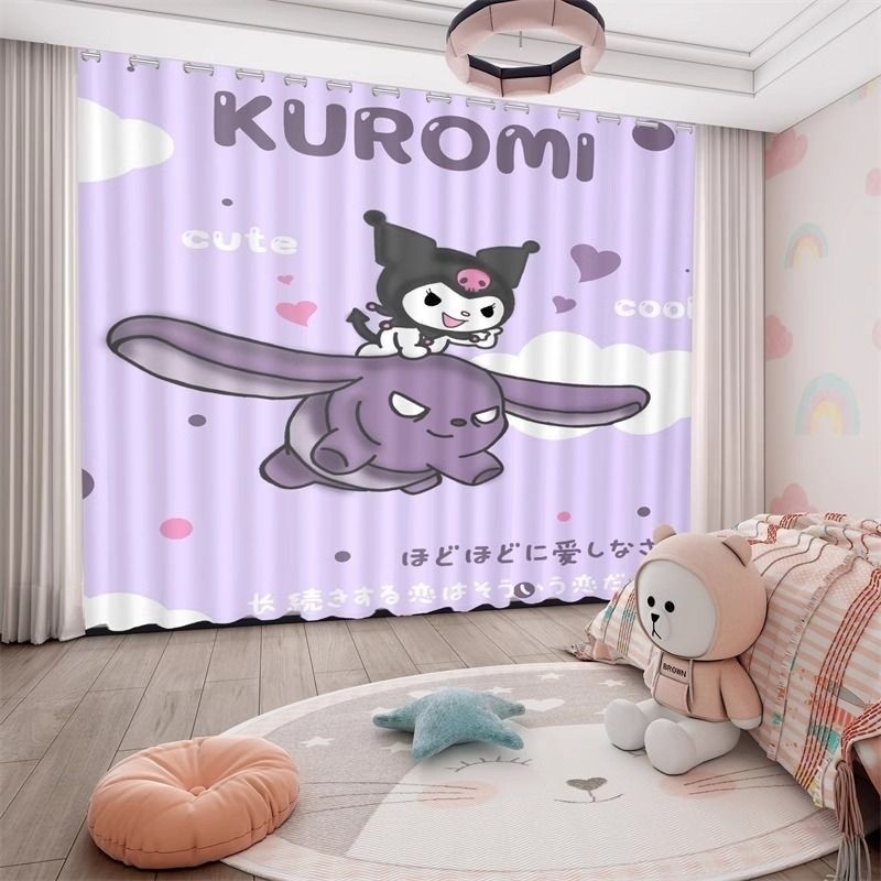 Kuromi Curtain Blackout 2024 New Cartoon Children's Room Girl Bedroom ...