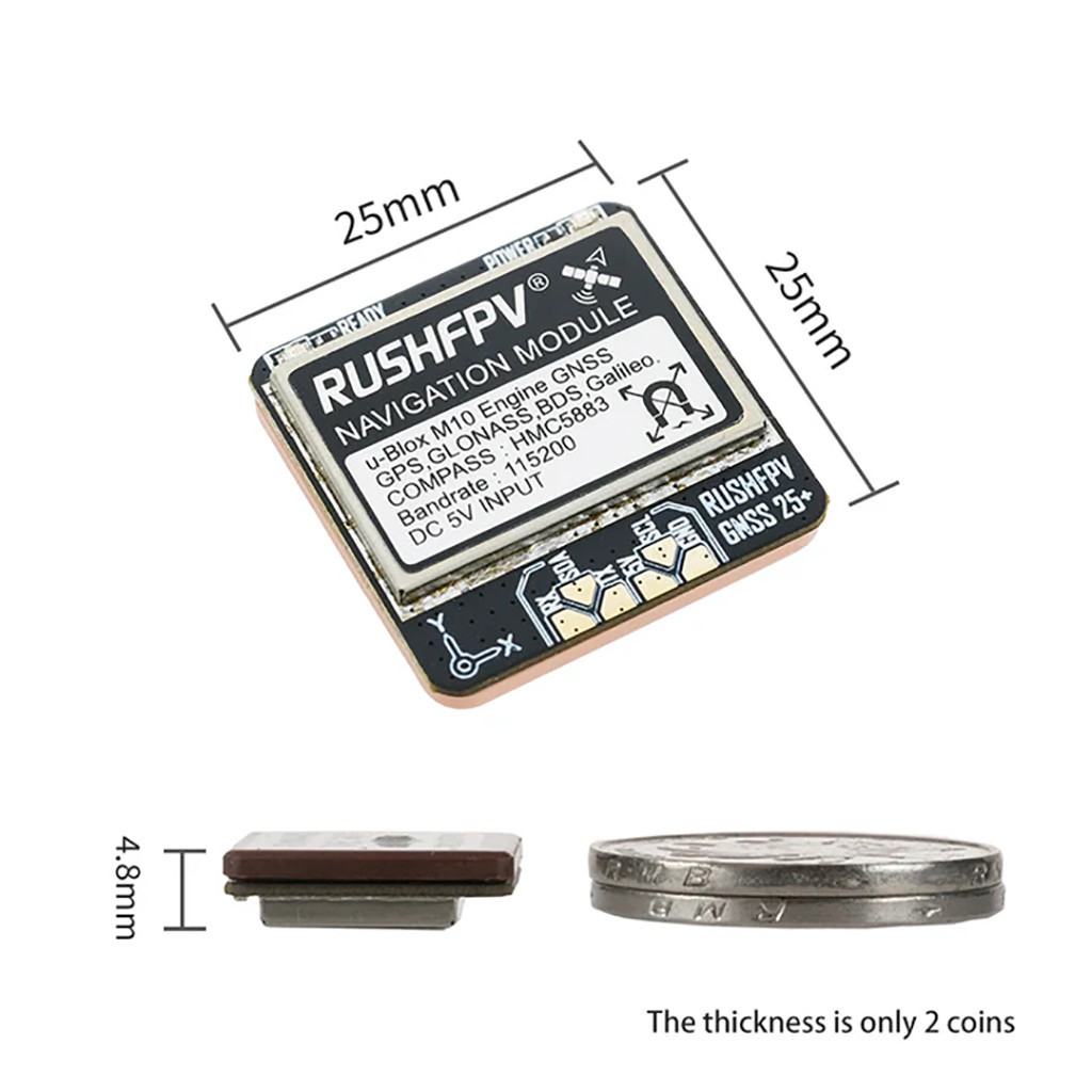 RUSHFPV GNSS NMEA Dual Protocol GPS Module GNSS MINI MICRO PRO Built-in ...
