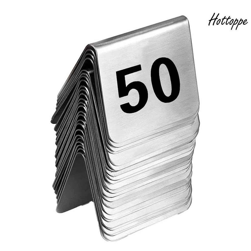 50PCS Restaurant Bar Place Table Marker Tabletop Number Sign Stackable ...
