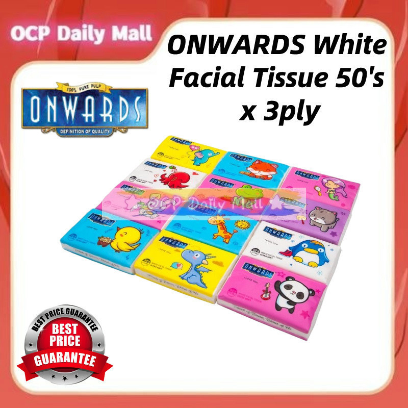 READY STOCK!!! ONWARDS WHITE FACIAL TISSUE (50s x 3ply) | Shopee Singapore