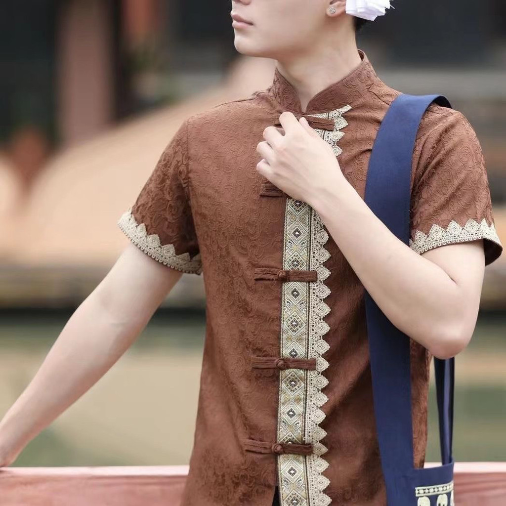 Barong Tagalog for Men Filipiniana for Men Short Sleeves Phu Thai ...