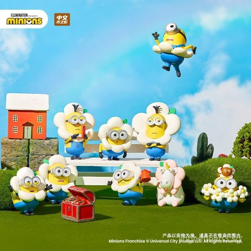 Minions Mini Figures Magnetic Stickers Flower Version Blind Box Magnet ...