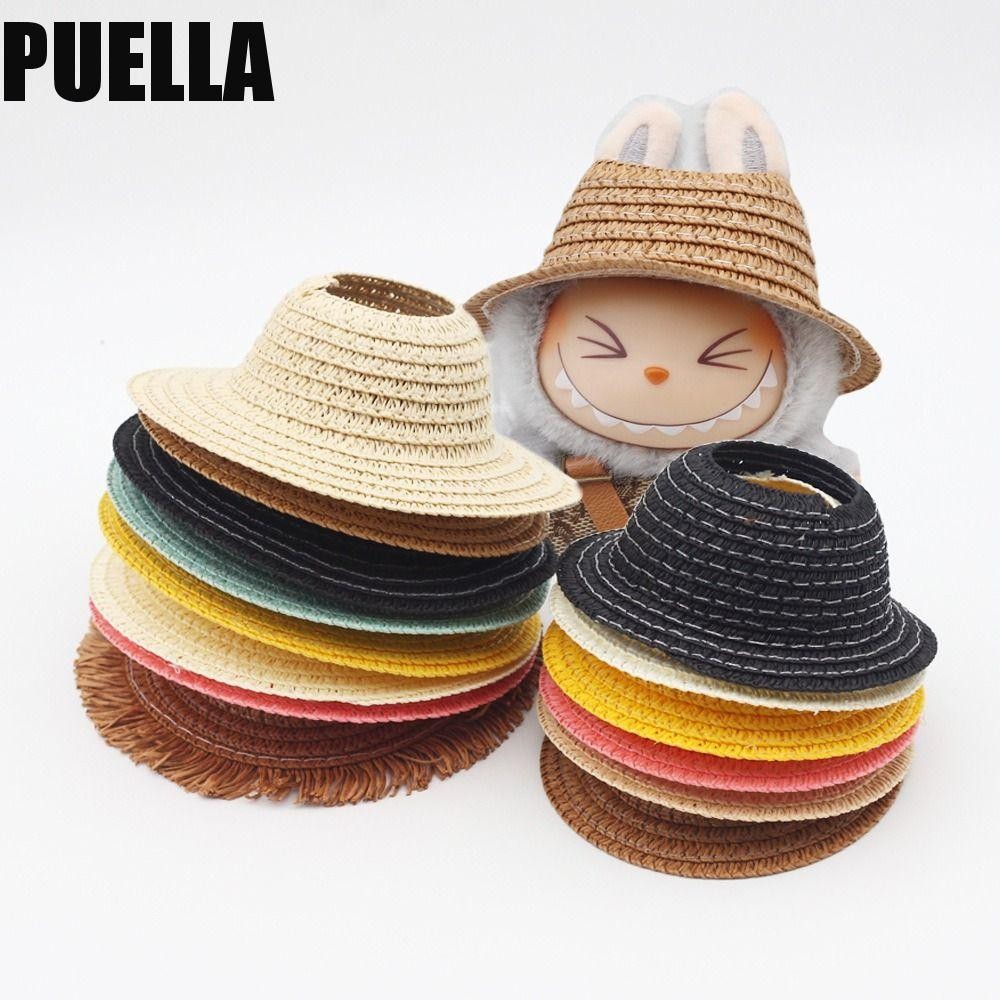 PUELLA Labubu Doll Straw Hat, Sunhat Labubu Time To Chill Labubu ...