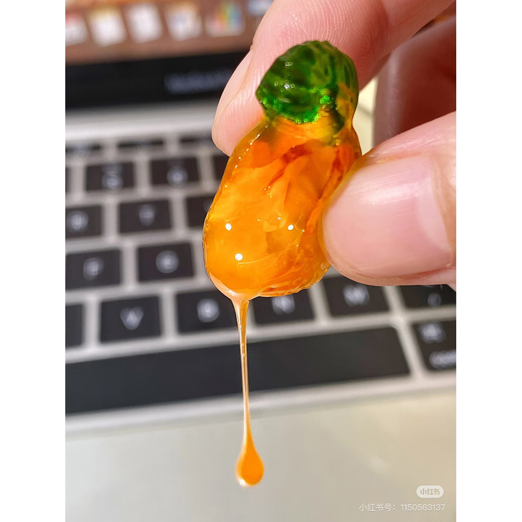 Amos4D Fruit Burst Gummies Mixed Flavors Juice Stuffed Gummies New Year ...