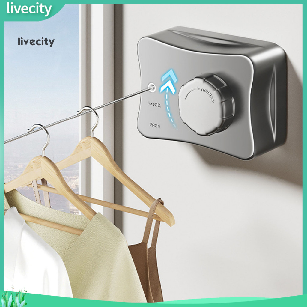 livecity| Retractable Laundry Line Adjustable Stainless Steel ...