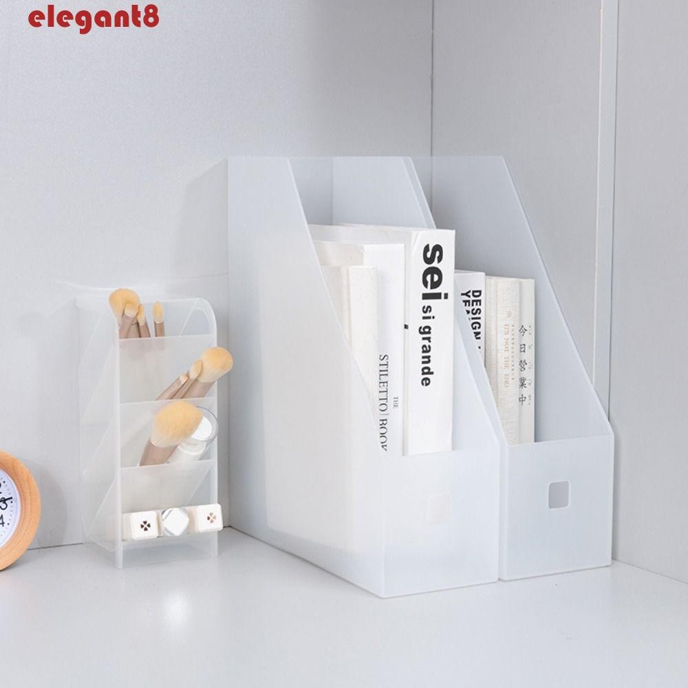 ELEGANT Folding File Storage Box, Transparent Desktop Organizer File ...